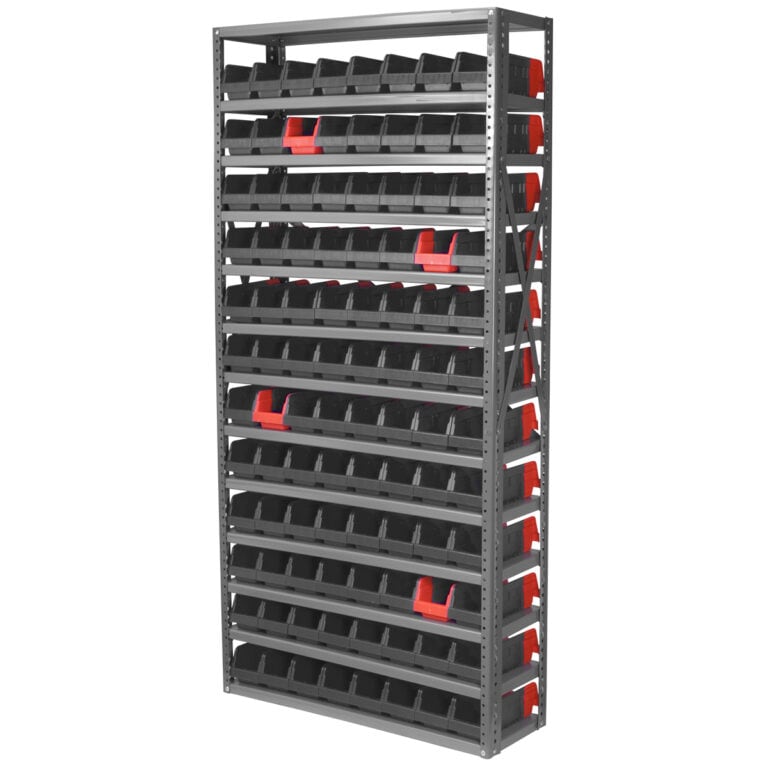 Steel Shelving 13 shelves w Indicator Bins - AS1279364 - Akro-Mils